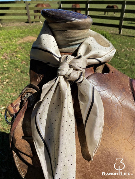 100% Silk CALICO and SPECIAL DESIGN Wild Rags 34"x34" – 310 Ranch Life